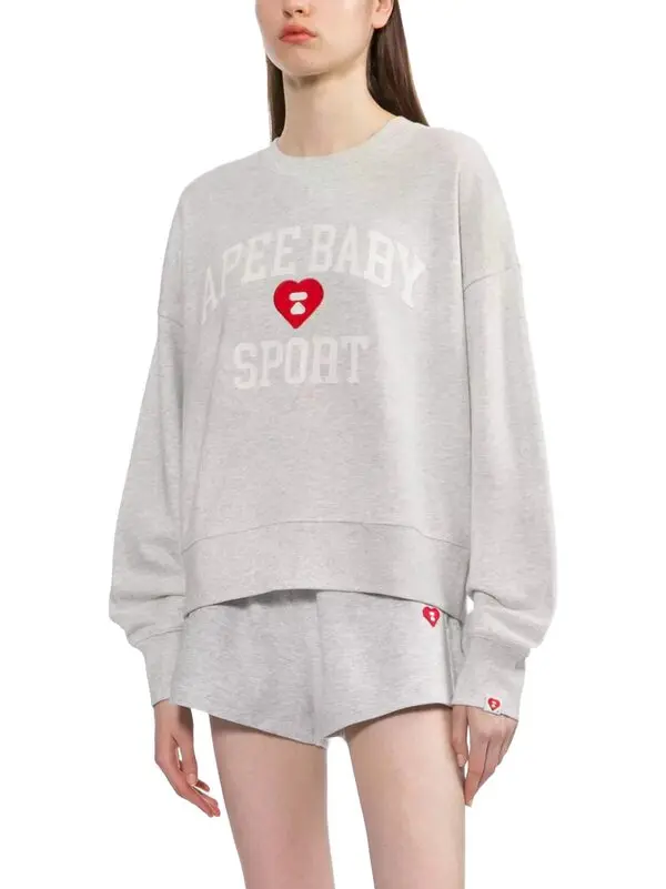 AAPE BY *A BATHING APE Logo-embroidered Sweatshirt - Grey