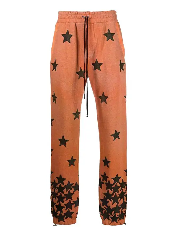 Amiri Star Appliqué Track Trousers - Orange