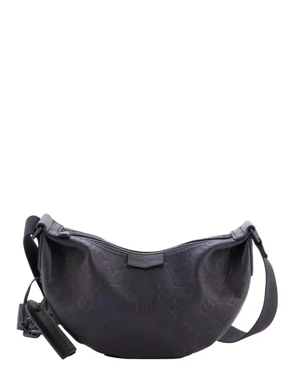 LOUIS VUITTON Monogram Shadow Leather Hamac Pm Hobo Bag - Black