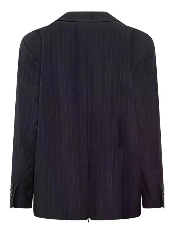 LE SULLY STUDIO Pinstripe Button Jacket - Blue