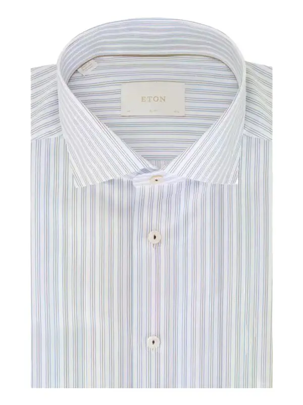Eton Striped Shirt - White