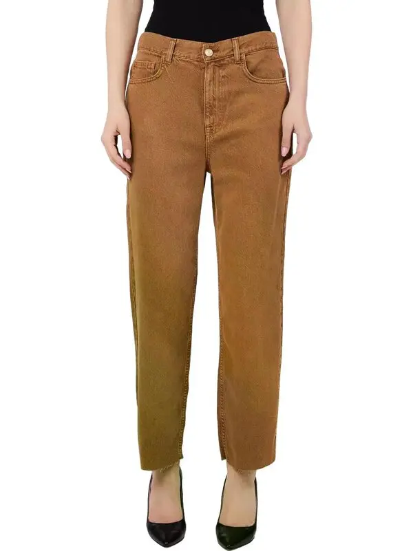 Liu Jo Raw-hem Trousers - Brown