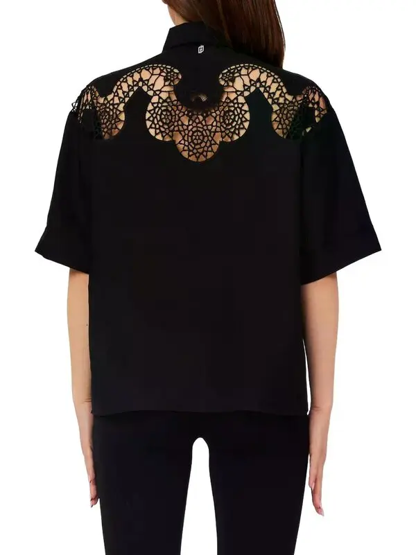 Liu Jo Openwork Embroidery Shirt - Black