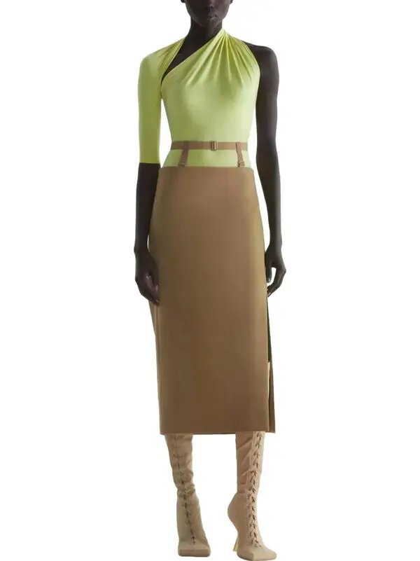 MUGLER Draped Loop T-shirt - Yellow