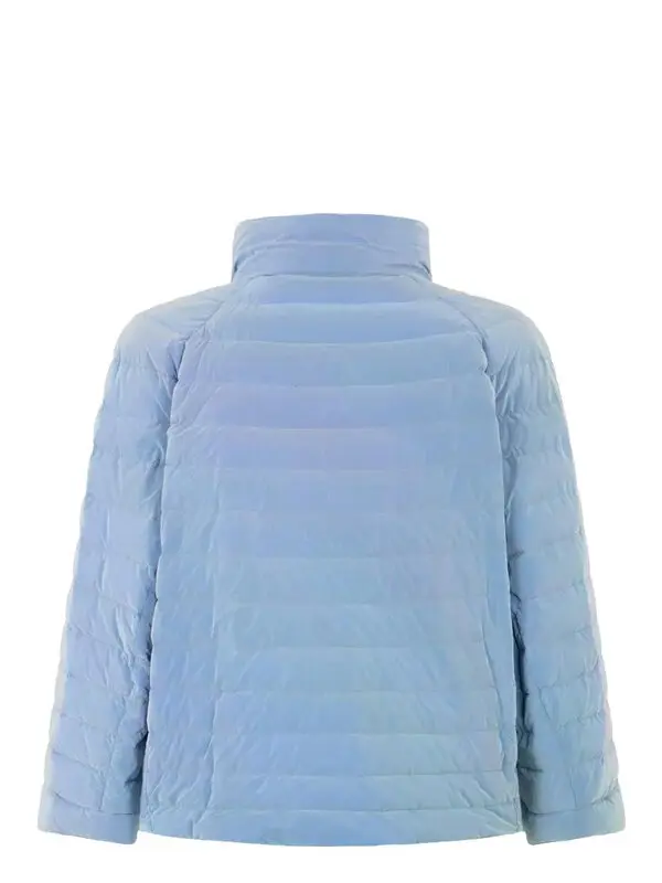 MOORER Padded High-collar Jacket With Button Fastening - Blue
