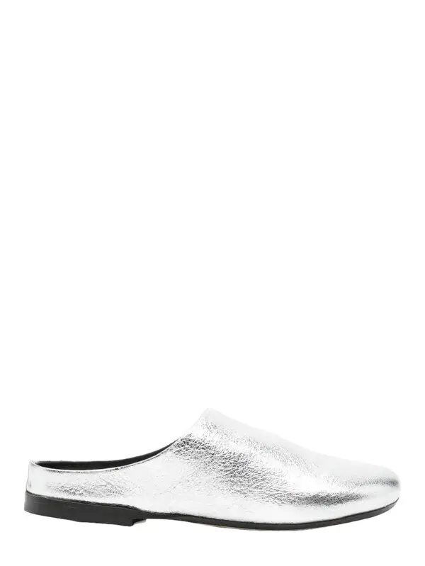 JVAM Yale Flat Mules -tone Leather - Silver