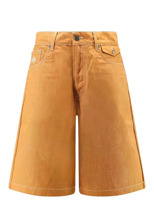 WALK IN PARIS Denim Shorts - Orange