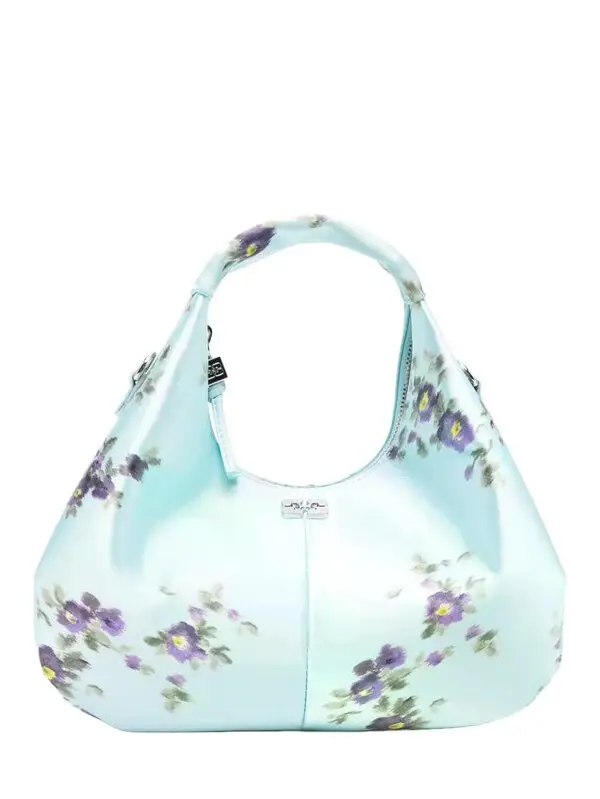 GANNI Floral Print Tote Bag - Blue