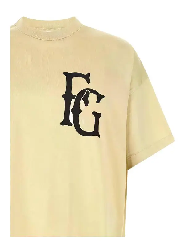 Fear Of God Print Crew Neck T-shirt - Neutrals