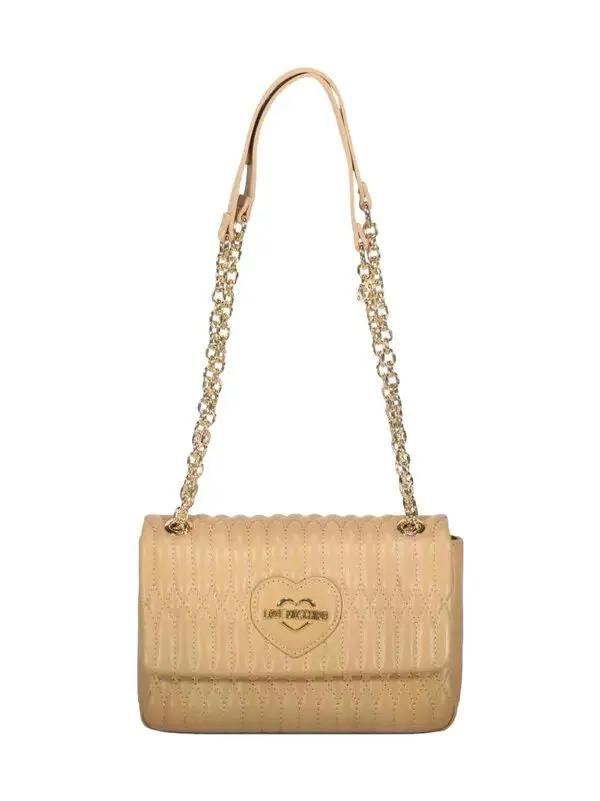 Moschino Quilted Heart Shoulder Bag - Neutrals