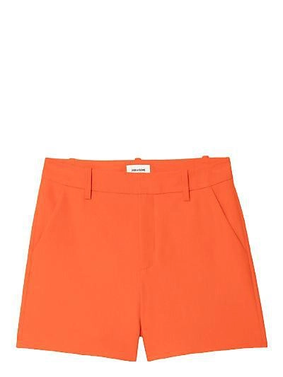 Zadig&Voltaire Sidou Regular-fit Stretch-woven Shorts - Tangerine