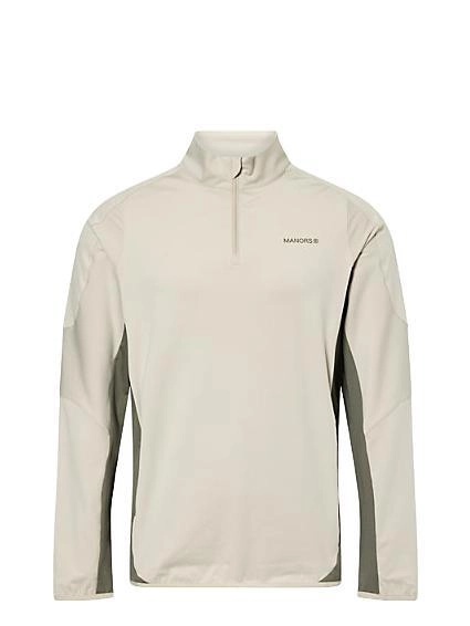 MANORS Quarter-zip Mid-layer Stretch-jersey Top - Dune