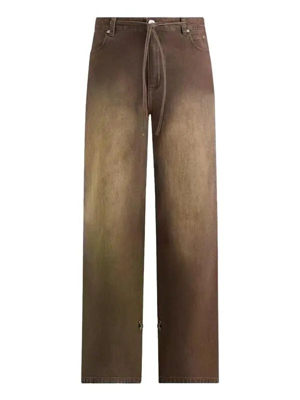 Manière De Voir Faye Tie-waist Wide-leg Jeans - Brown