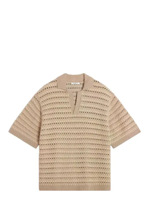 Maison Kitsuné Open-knit Polo Shirt - Neutrals