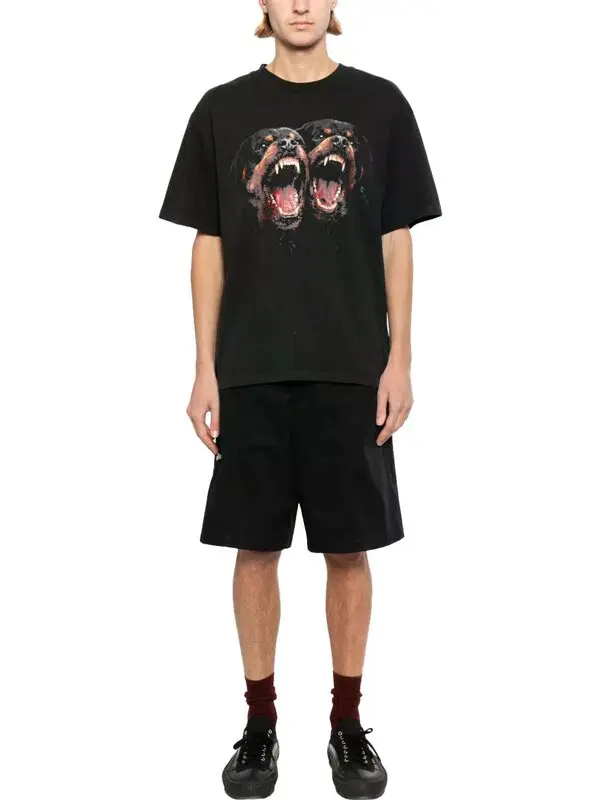 MELT Dog-print T-shirt - Black
