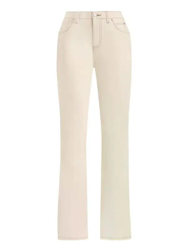 Manière De Voir Maniere De Voir Abbie Contrast-stitch Bootcut Jeans - Neutrals