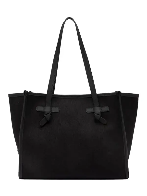 GIANNI CHIARINI Marcella Leather Trim Shopper Tote - Black