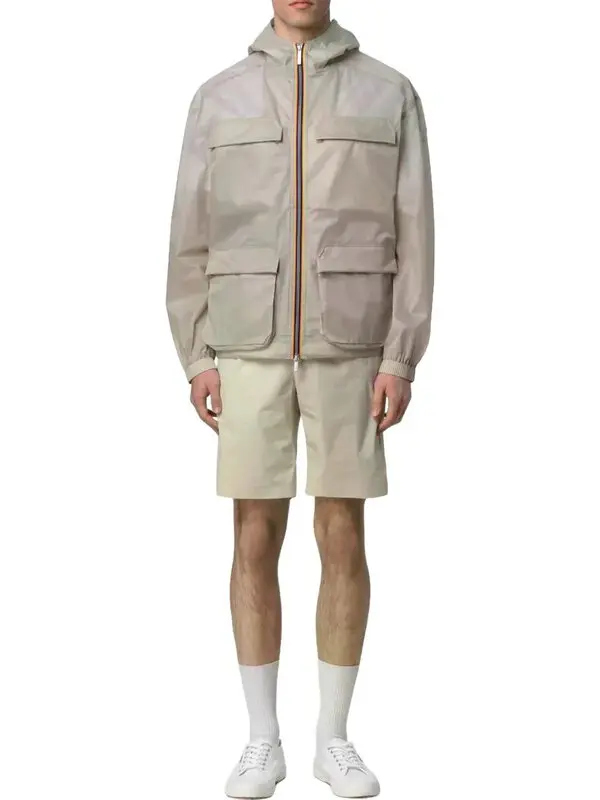 K-WAY Hooded Pocket Jacket - Neutrals