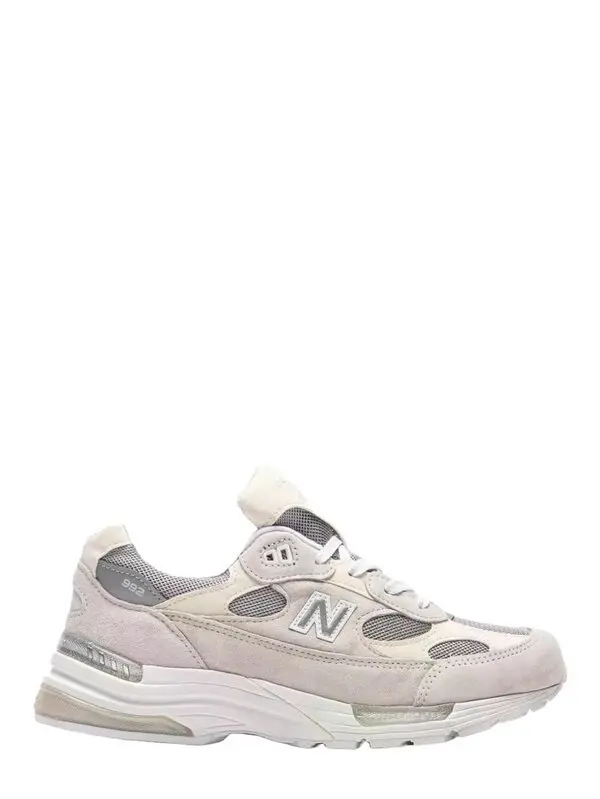 NEW BALANCE 992 Mesh Leather Sneakers - Neutrals