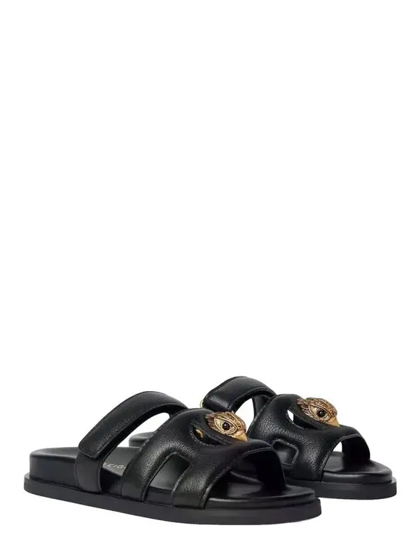 Kurt Geiger Meena Eagle Slide Sandals - Black