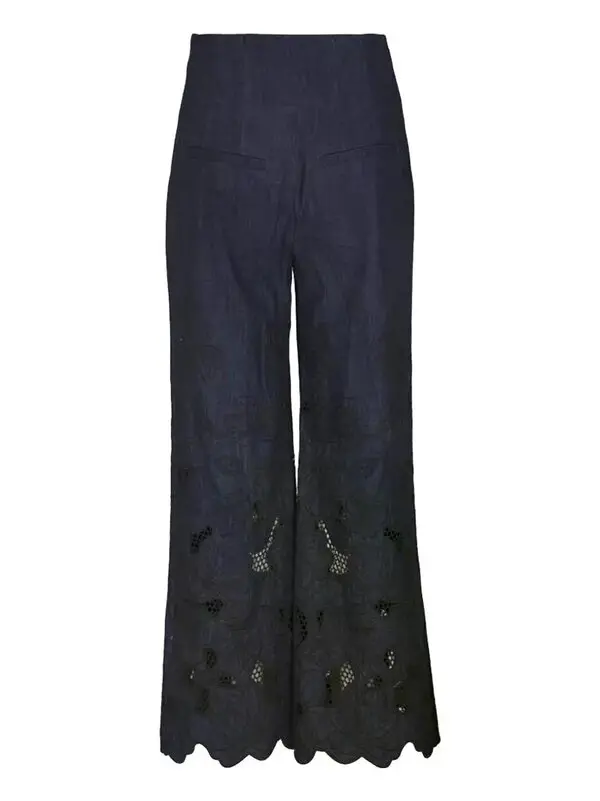 Veronica Beard Osborne Flared Trousers - Blue