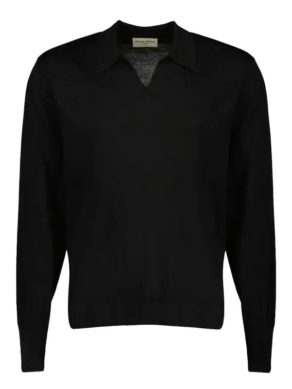 Officine Générale Collared Sweater - Black