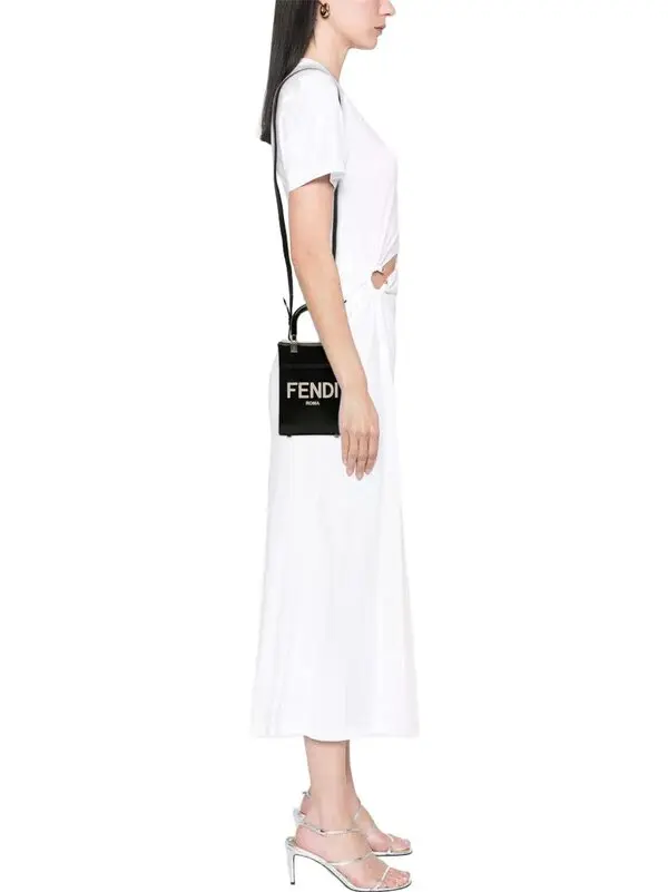 Fendi 2010-2025 Mini Leather Sunshine Shopper Tote Satchel - Black