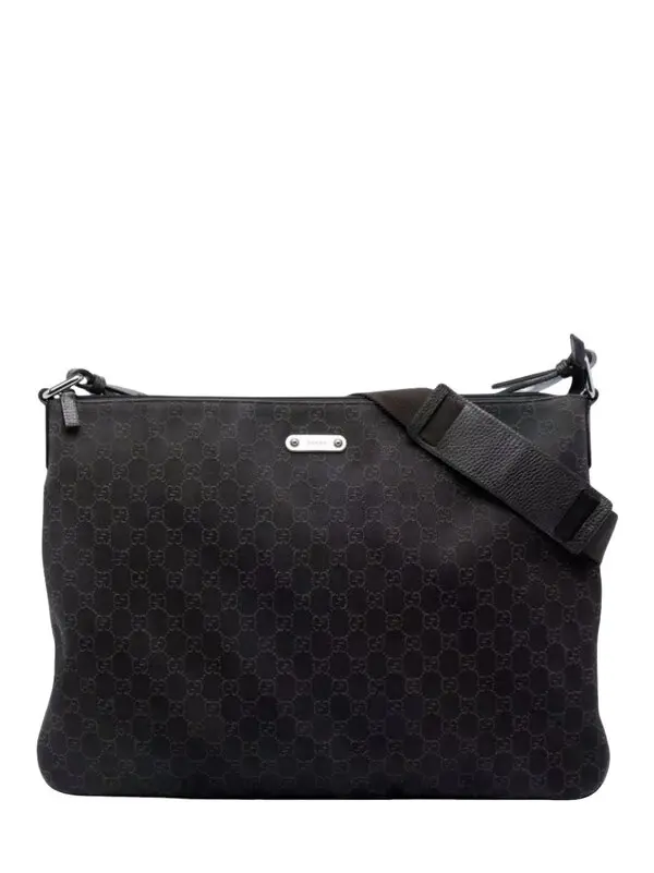 Gucci Gg Denim Crossbody Bag - Brown