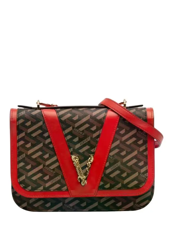 Versace La Greca Virtus Satchel - Brown