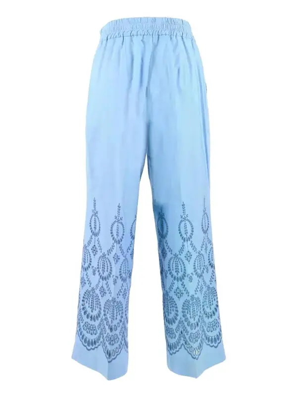 P.a.r.o.s.h Drawstring Embroidered Trousers - Blue
