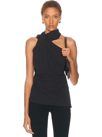ENTIRE STUDIOS Sleeveless Draped Top - Soot