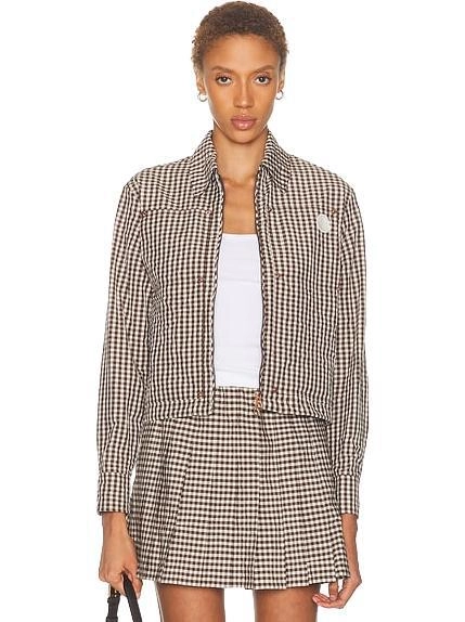 Moncler Gingham Top - Light Beige