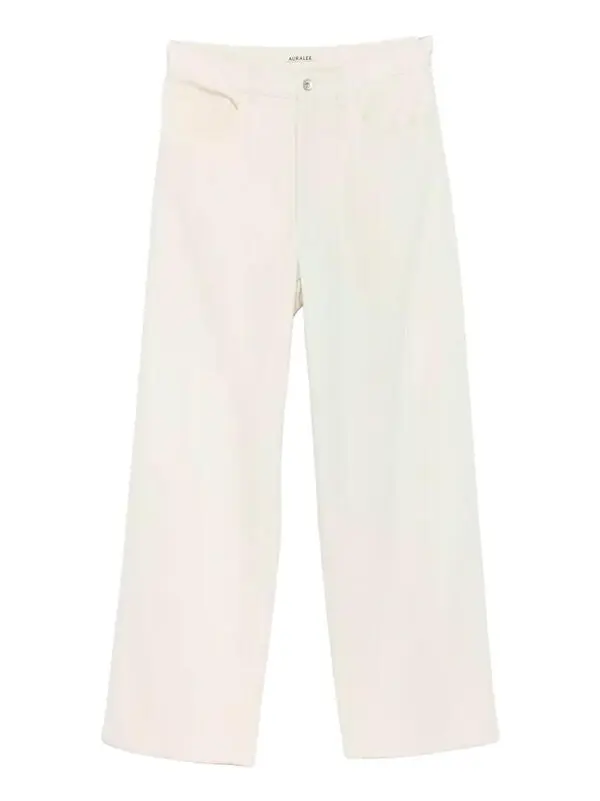 Auralee Patch-pocket Jeans - Neutrals