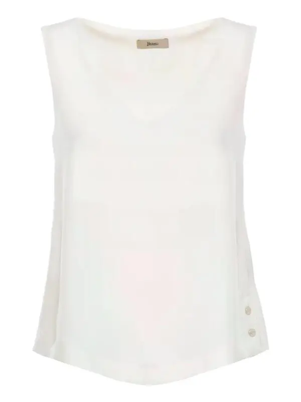 Herno Sleeveless Vest With Button Detail - Neutrals