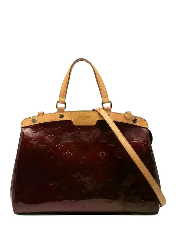 LOUIS VUITTON Monogram Vernis Brea Mm Satchel - Red