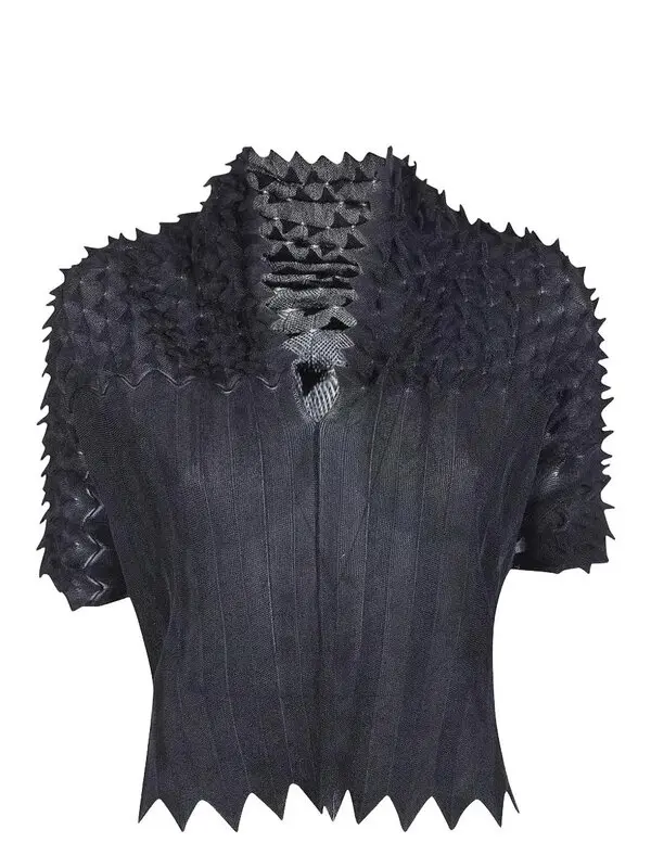 PIERANTONIOGASPARI Textured Short-sleeve Top - Black