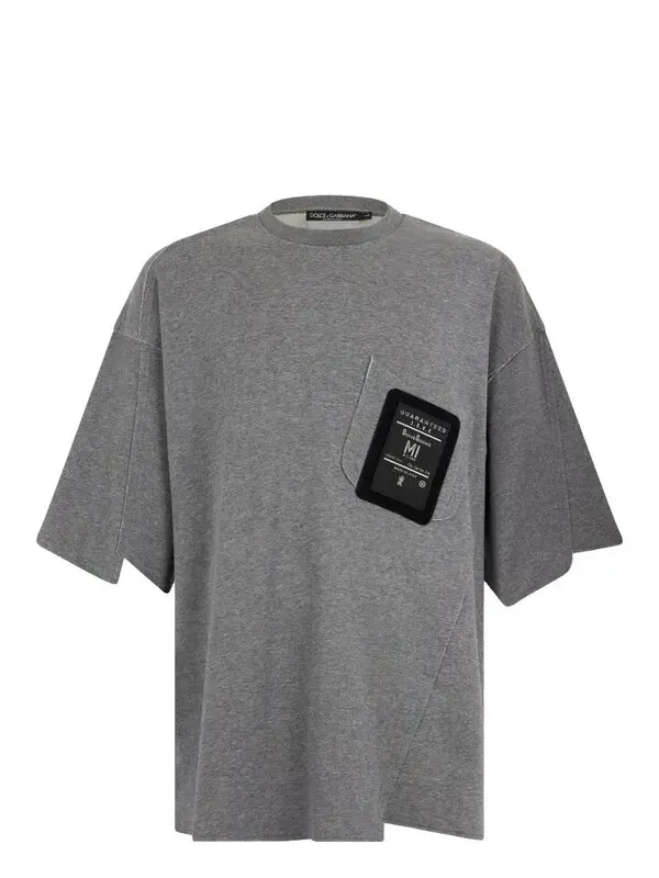 Dolce & Gabbana Logo-patch T-shirt - Grey
