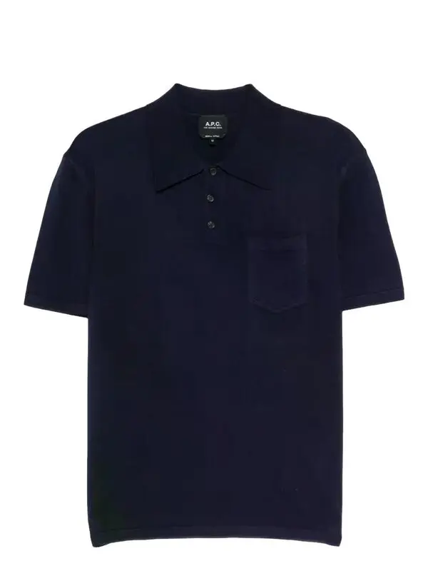 A.p.c. Chest-pocket Short-sleeve Polo Shirt - Blue
