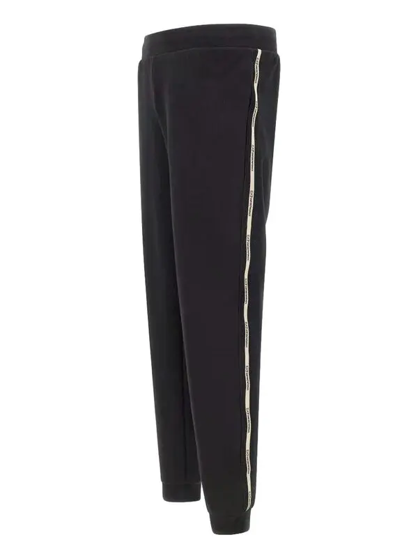 EA7 Logo-tape Track Pants - Black