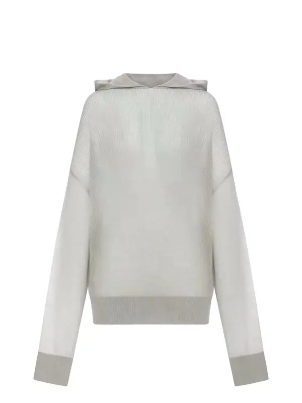Rick Owens Hun Cashmere Hoodie - Grey