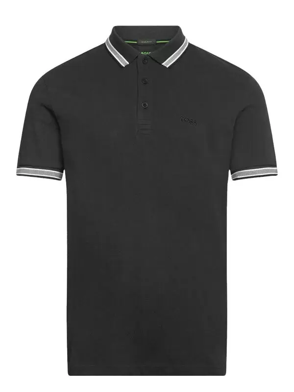 BOSS Paddy Polo Shirt In Cotton Piqu - Black