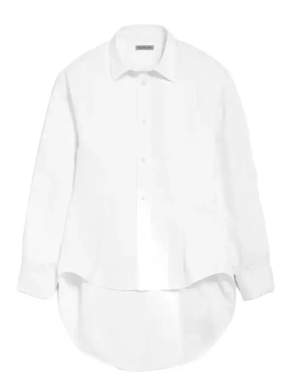Balenciaga Long-sleeved Shirt With Pointed Collar - White