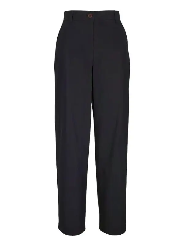 Lafayette 148 New York Collection Button-fastening Poplin Trousers - Black