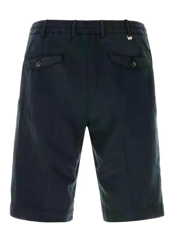 PT TORINO Pleated Bermuda Shorts - Blue