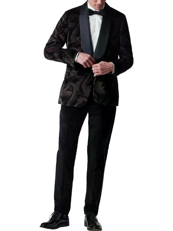 Paul Smith Stripe Velvet Trousers - Black