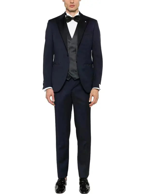 LUIGI BIANCHI MANTOVA Button Suit - Blue