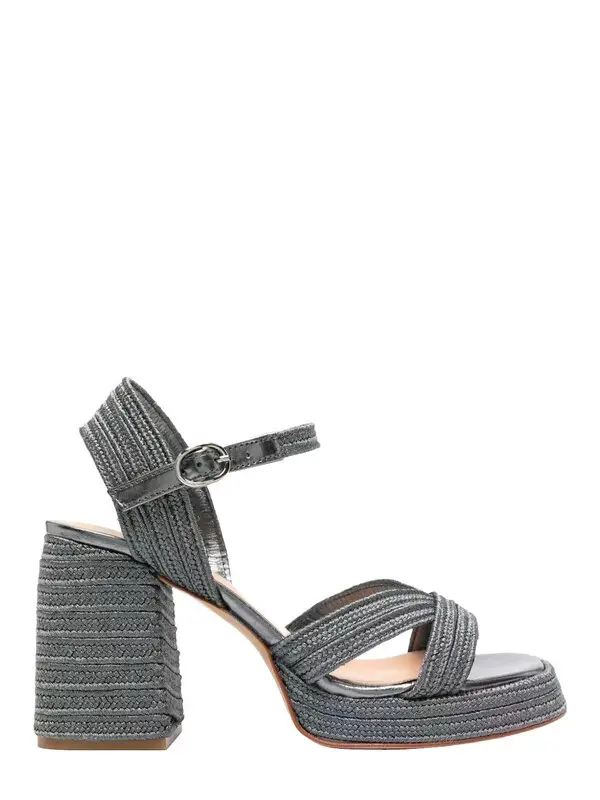 CastaÑer Valle 100mm Metallic Sandals - Silver