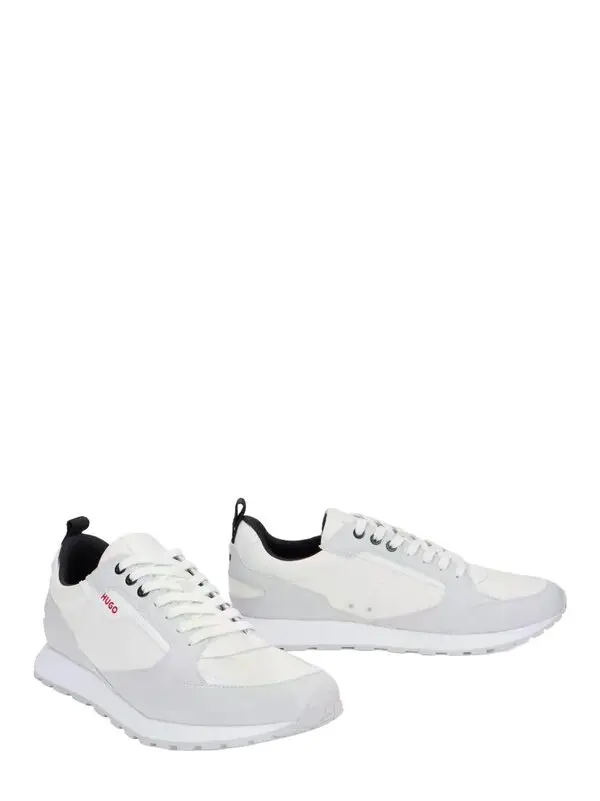 BOSS Logo Detail Lace-up Sneakers - Neutrals