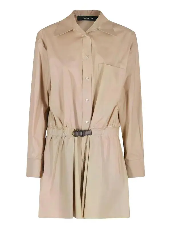 Federica Tosi Belt Shirt Dress - Neutrals