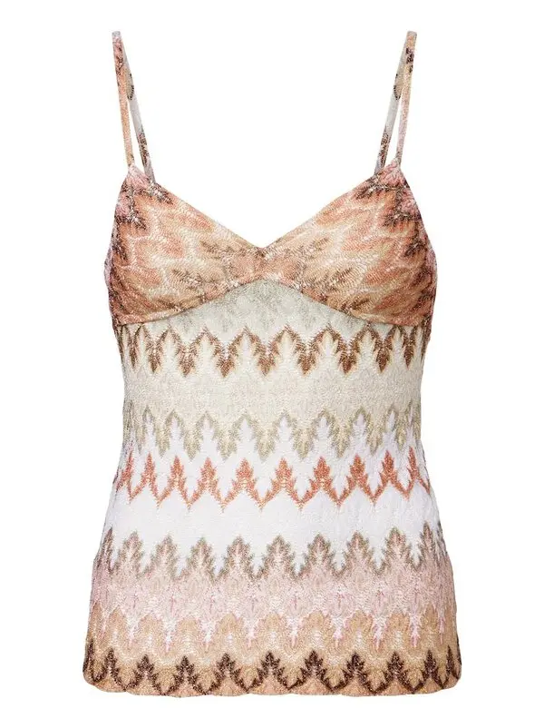 Missoni Metallic Knit Camisole - Beige